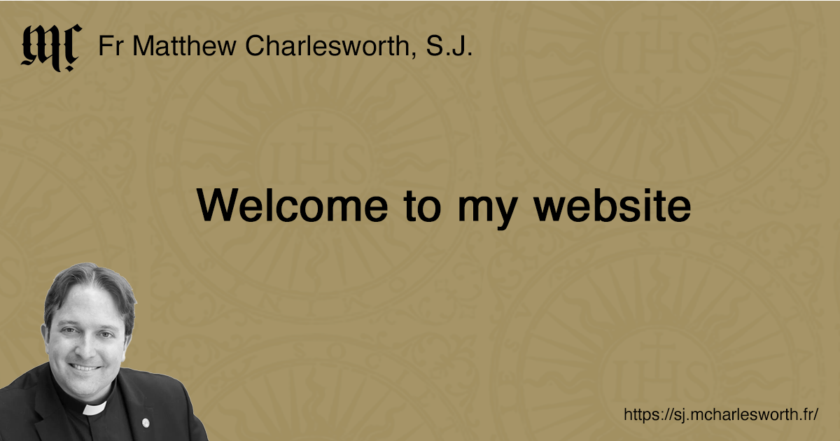 Fr Matthew Charlesworth, SJ